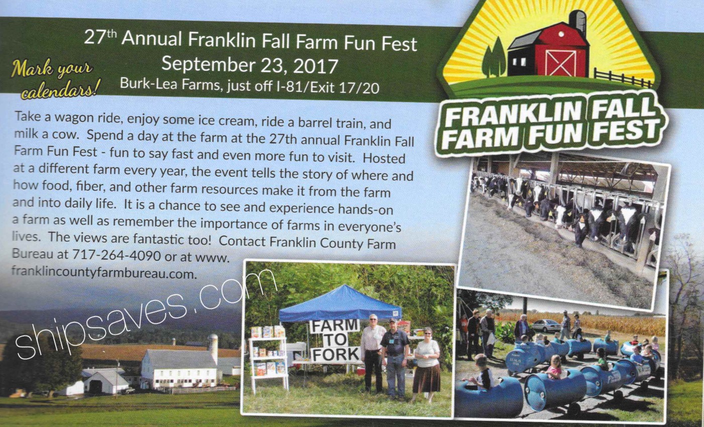 Franklin Fall Farm Fun Fest | September 23, 2017 - SHIP SAVES