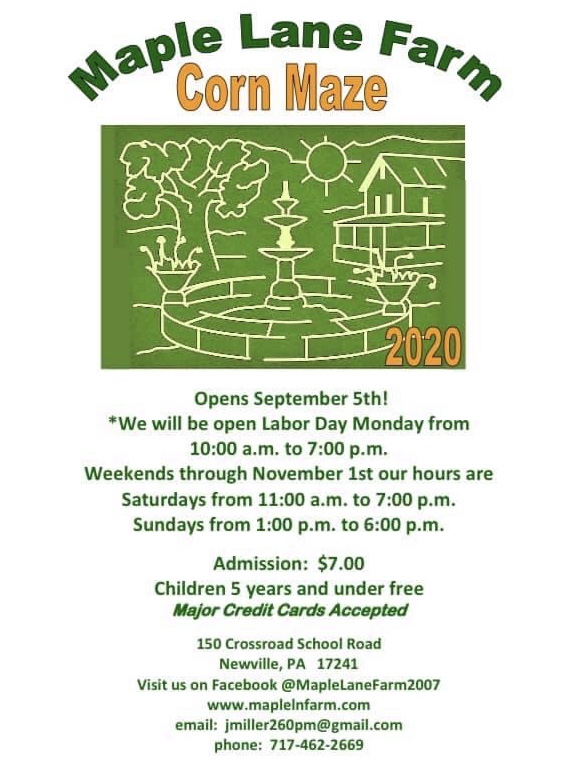 Corn Maze at Maple Lane Farm in Newville | SHIP SAVES