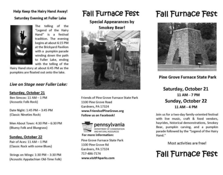 Fall Furnace Fest at Pine Grove Furnace State Park - SHIP SAVES