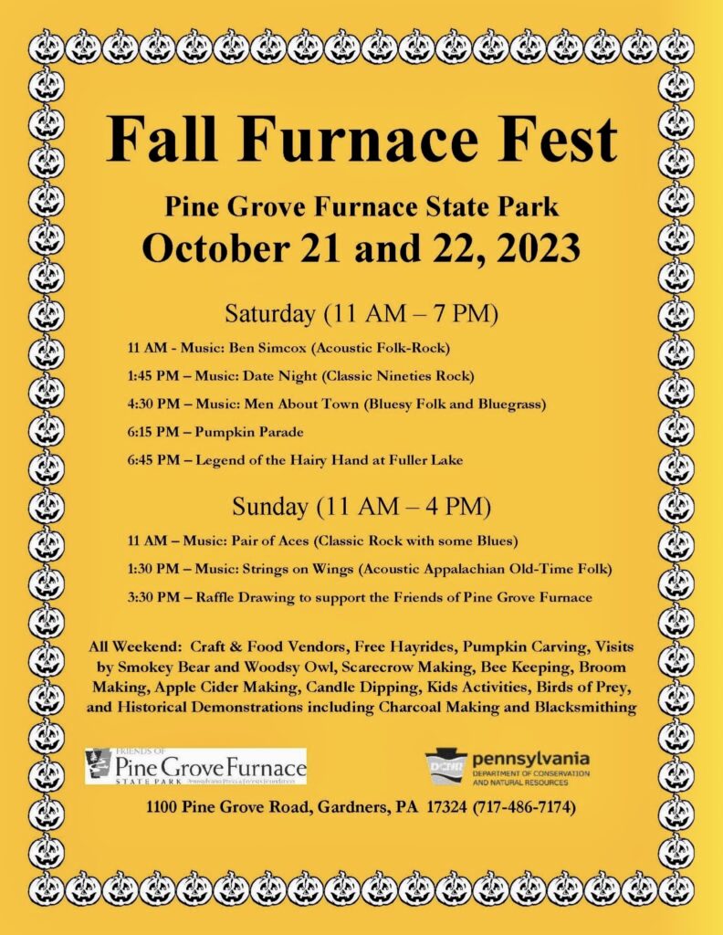 Fall Furnace Fest at Pine Grove Furnace State Park - SHIP SAVES